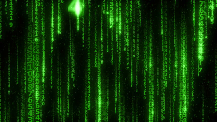 Matrix Binary Rain High Definition Animated Loop Of Green Binary