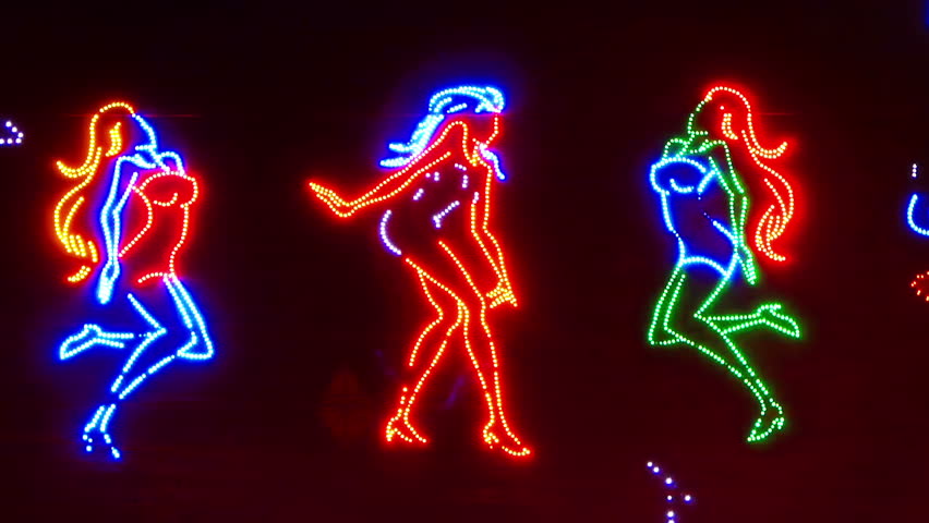 Dancing Girls Neon Sign Záběr Video 2417102 Shutterstock