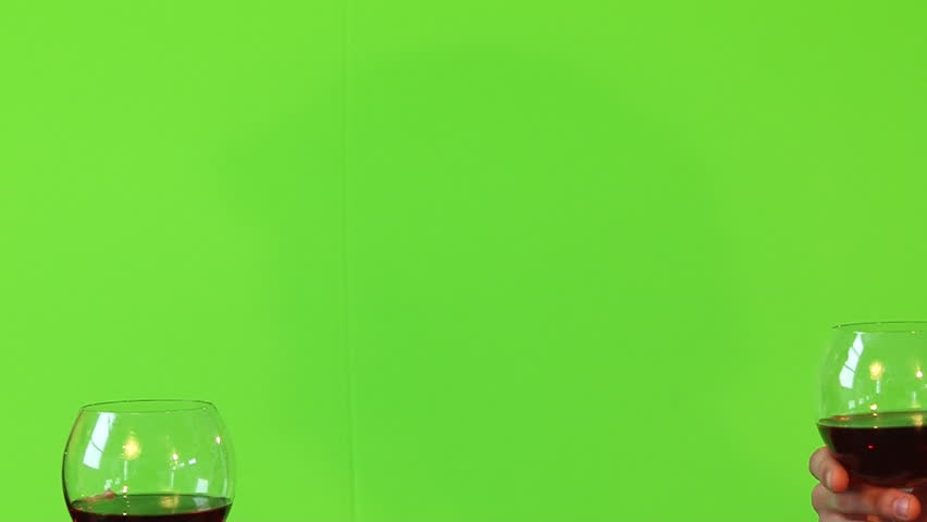 People Toast Wine Glasses On Green Screen Stock Footage Video 2645234 Shutterstock