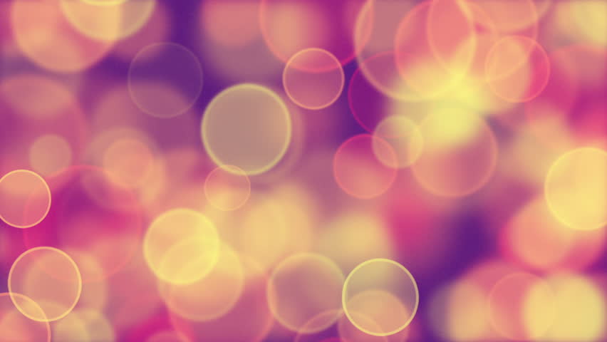 Delicate Pink Yellow Circle Bokeh Lights. Computer Generated Loopable Abstract Motion Background ...