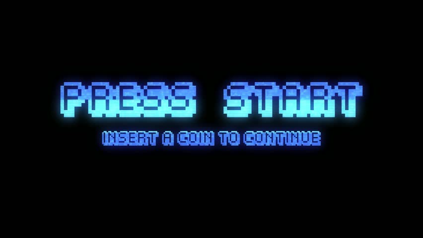 PRESS START BUTTON / PRESS START / PRESS START BUTTON STYLE 1 Stock ...