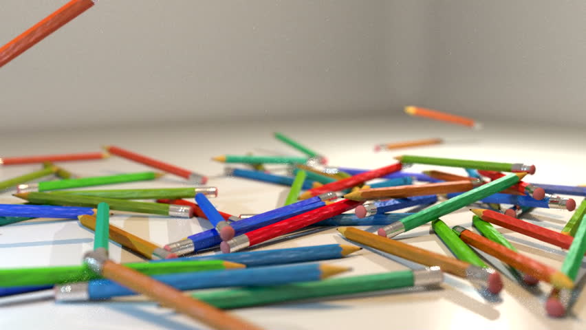 Colorful Pens In Studio Falling Stock Footage Video 1957048 - Shutterstock