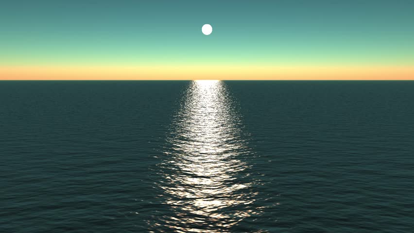 Sun Reflecting On Ocean. Cg_00002 Stock Footage Video 6089516 ...