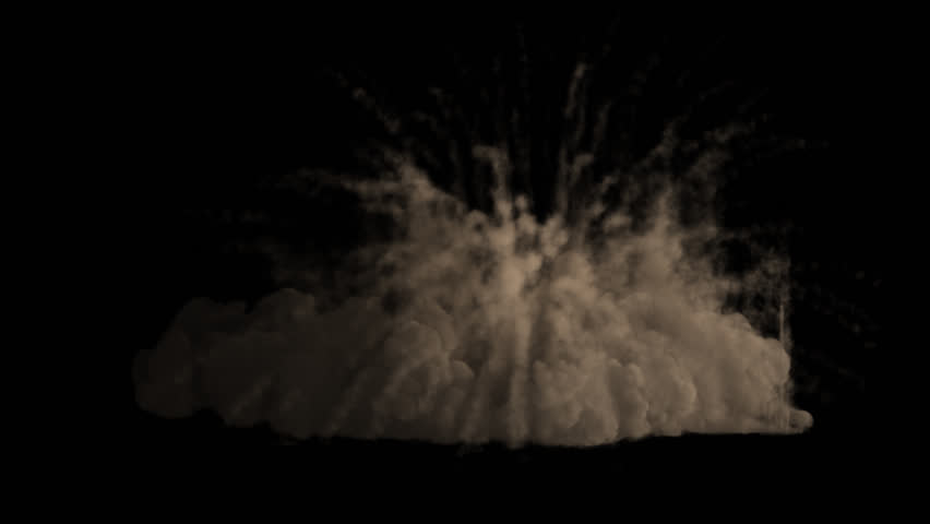 Dust Explosion 3d Animation Simulates Side Explosion Dust With Alpha ...