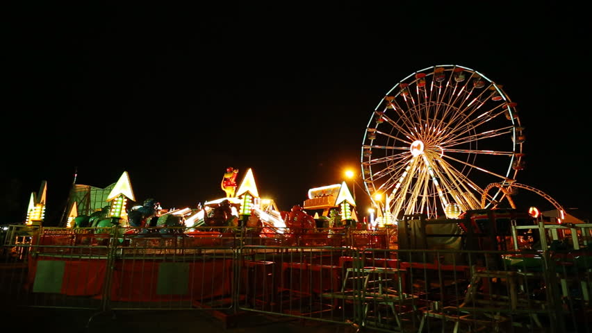 Night Time Carnival Ride Timelapse Stock Footage Video 8342 - Shutterstock
