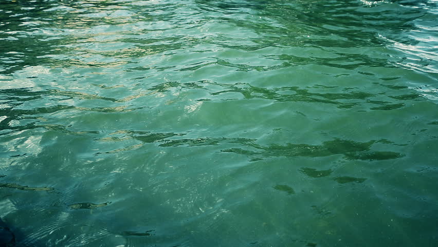 Ripples In Turquoise Blue Sea Water. Santorini, Greece. Stock Footage ...