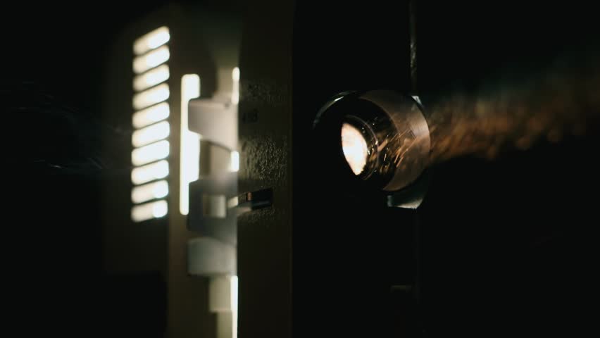 Movie Projector Animation Loop. Animation Of A Loop-able Realistic 3D ...