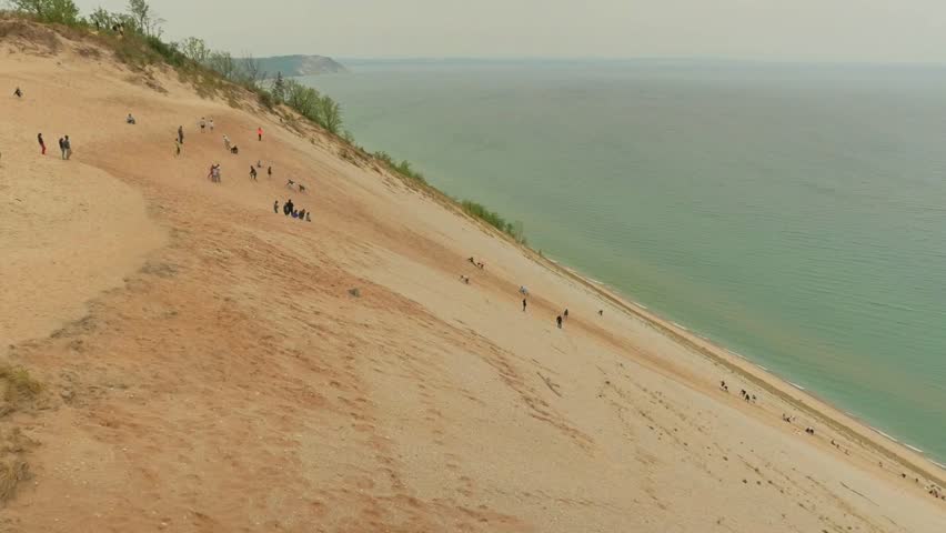 Sleeping Bear Dunes And Lake Michigan, Traverse City, Michigan Stock ...