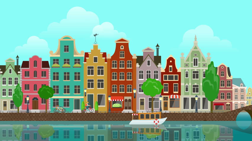 Cartoon Town Buildings