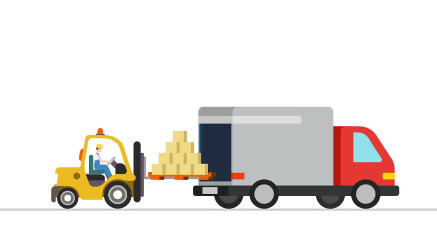 Warehouse Shipping And Distribution Business Animated Icons Set Of ...