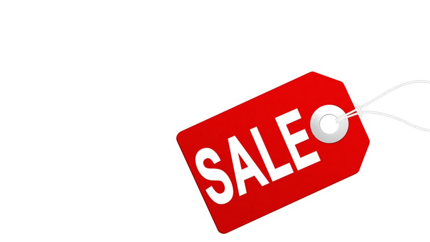 Sale Animation With Red Tags For Shopping Sales And Promotions Stock ...