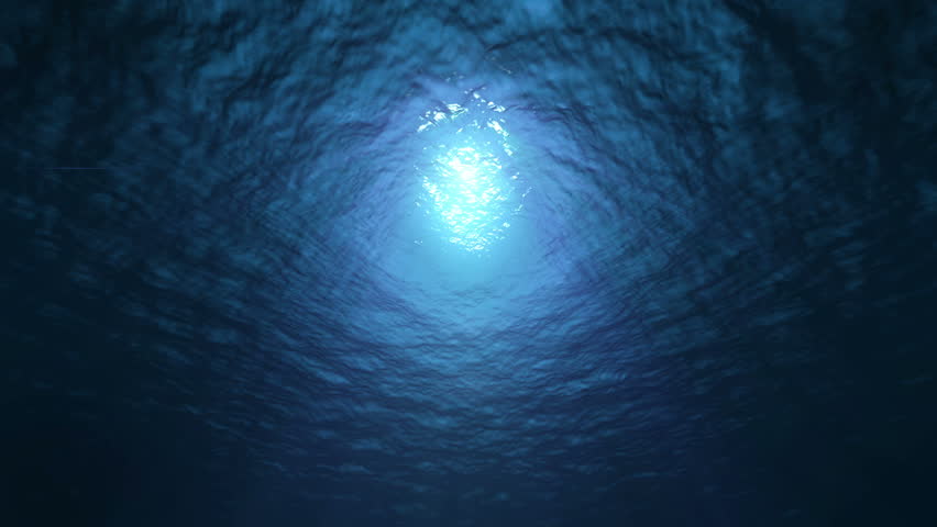 Moon Shining Trough Slow Motion Looped Ocean Surface Seen From ...