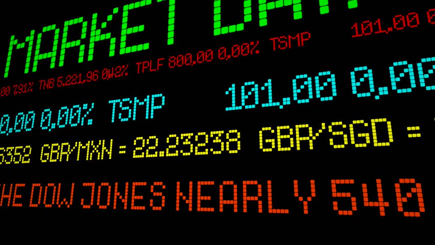 4k Stock Market Board Ticker Moving Animation Seamless Loop. Stock ...