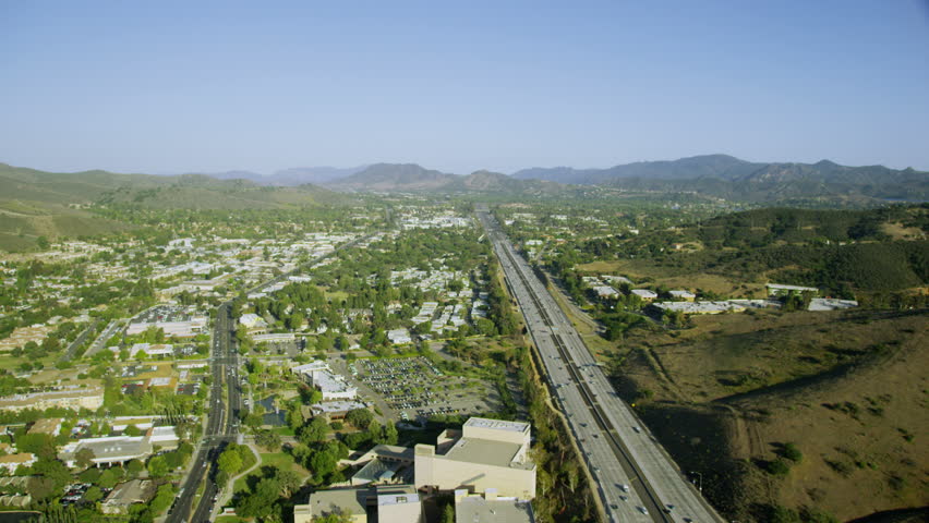 Aerial View Of Silicon Valley Area In California Stock Footage Video ...