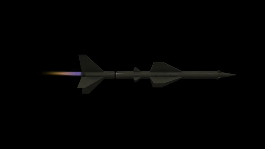 Military Missile Flying On A Green Screen Background Stock Footage ...