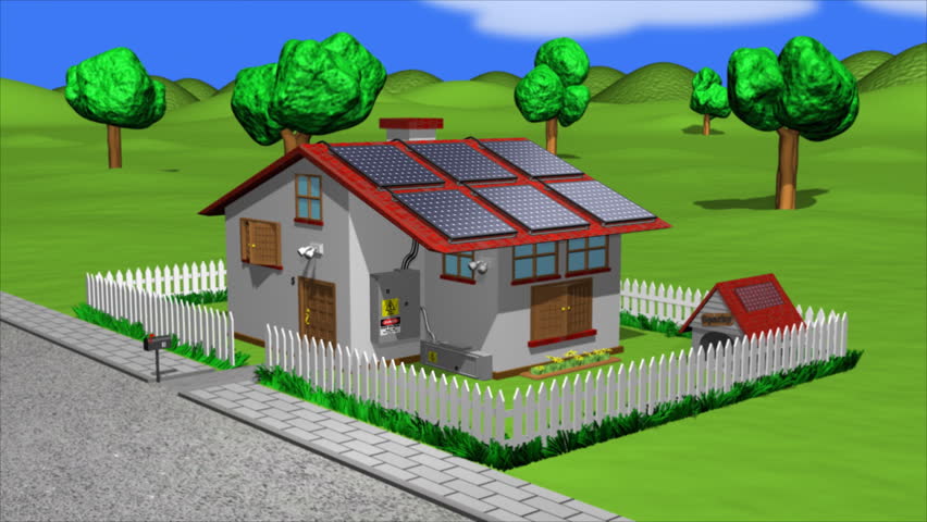 Detailed Animation Of A Isometric Solar Thermic Plant In Production Of ...