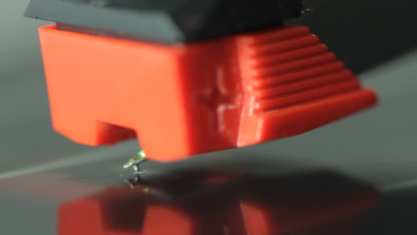 Record Player Needle Macro (HD). Vinyl Record Player Needle Seen In ...
