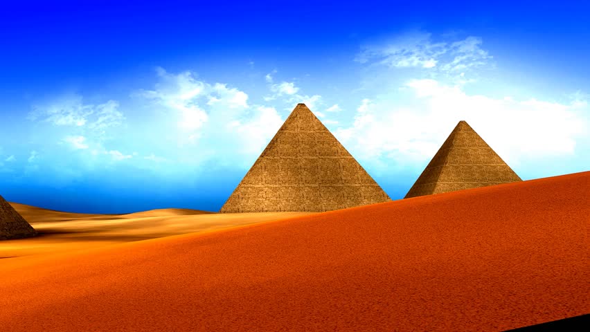 Egyptian Pyramids With Vivid Color. Stock Footage Video 2421986 ...