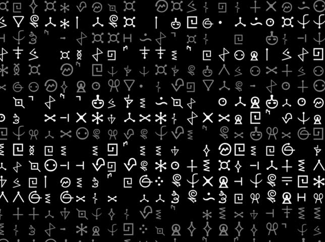 NTSC - Motion 488: A Screen Of Scrolling Text, Alien Letters Or Code ...