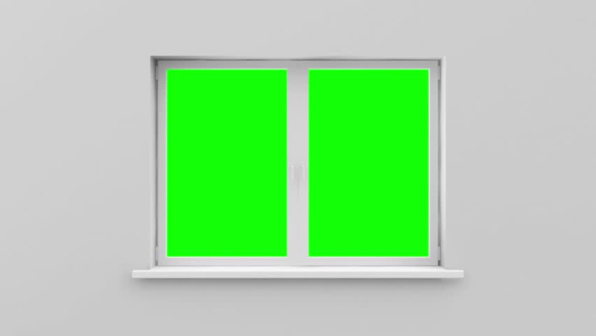 Animation Of Opened Window With Green Screen And Alpha Channel (HD ...
