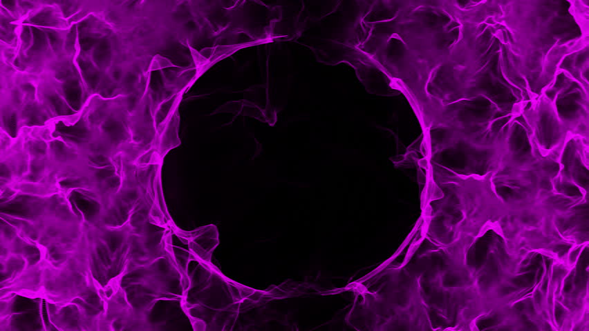 Seamlessly Loopable Purple Flames Waving Around A Circle Space Stock ...