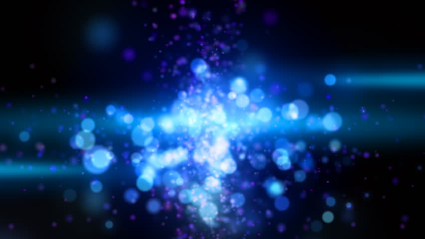 Abstract Motion Blue Colors Background, Shining Lights, Sparks And ...