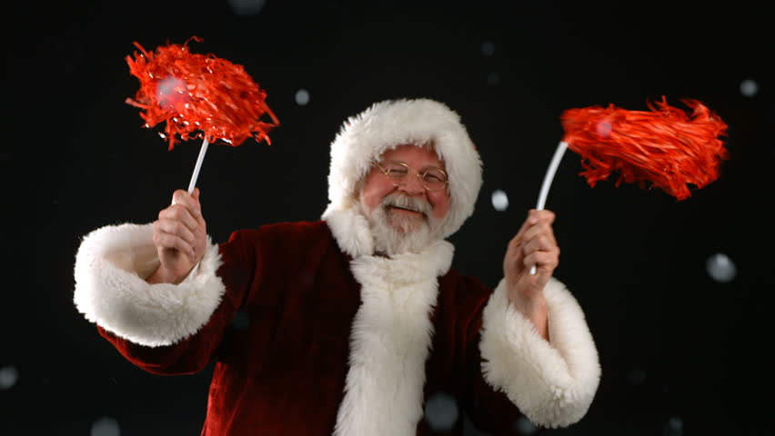 Santa Claus Puts Gifts And Toys Under Christmas Tree Stock Footage ...