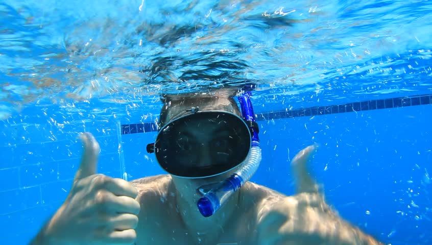 Underwater Swimming. Man Swims In The Pool Stock Footage Video 4667003 ...