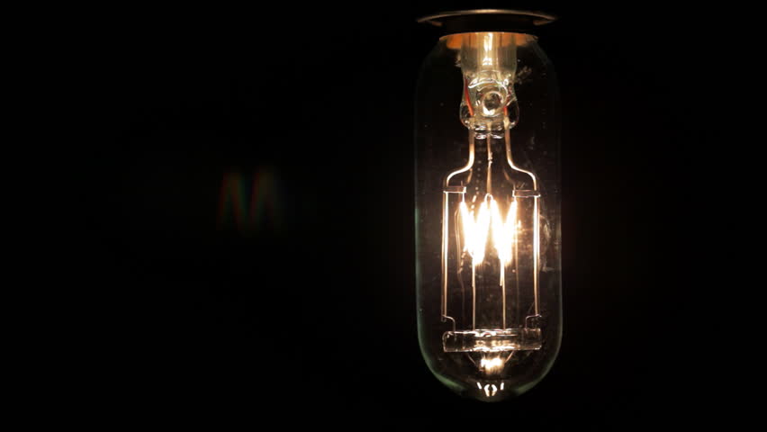 Real Light Bulb Turning On, Flickering And Turning Off. Videos de ...