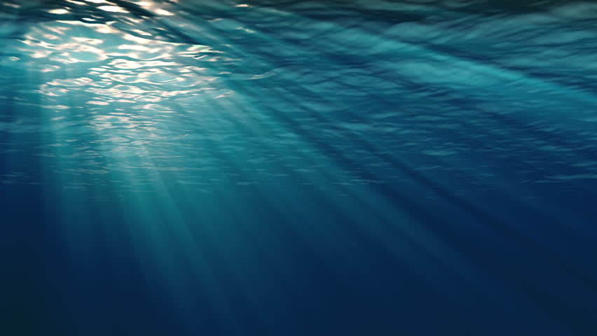 Underwater View Of Tropical Sea Looking Up At The Surface With Sun ...