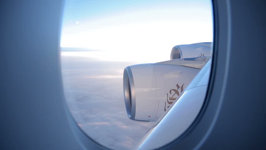 DUBAI, UNITED EMIRATES - JANUARY 30, 2014: View Through Window Of ...