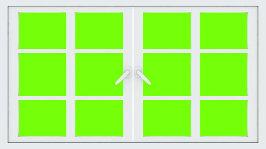 Opening Window, 3d Animation With An Alpha Matte Stock Footage Video ...