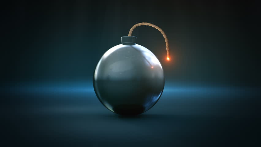 Bomb Countdown. 10 Seconds Of Bomb Animation On White Background. Stock ...