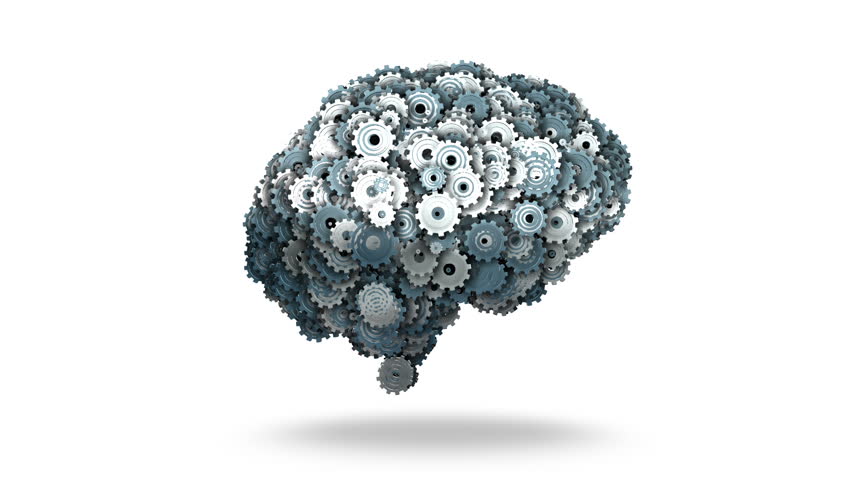 Steampunk Mechanical Clockwork Brain With Rotating Gears Stock Footage ...