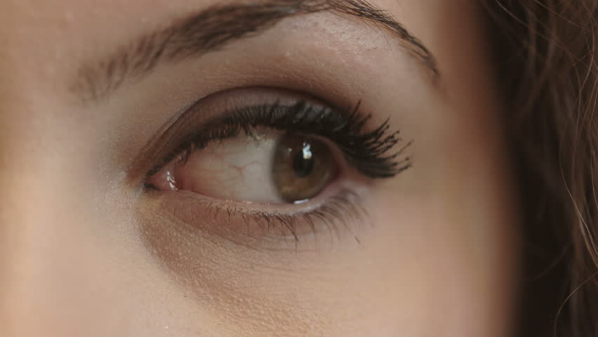 Woman Is Searching With Her Eye: Movement, Looking, Face, Look Stock ...