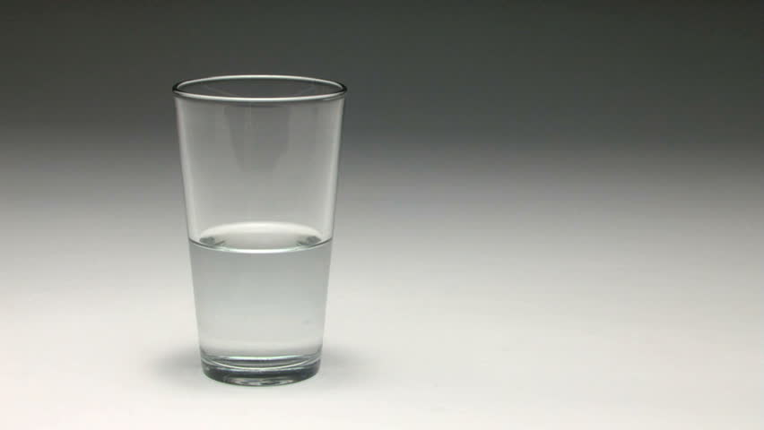 Half Full Glass Of Water Being Filled. Studio Shot Stock Footage Video ...