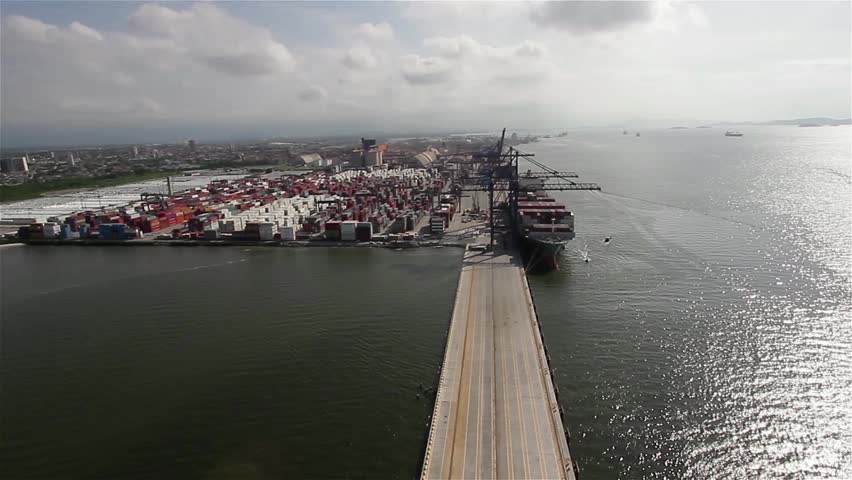 Paranagua, Brazil - April 7 - Aerial View Of The Port Of Paranagua ...