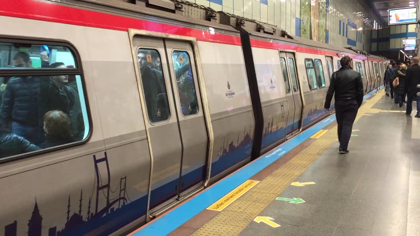 ISTANBUL, TURKEY - SEPTEMBER 13: Metro Train At Taksim, September 13 ...