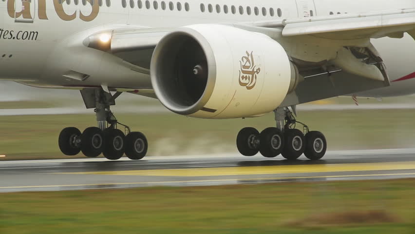 EMIRATES BOEING 777 AIRPLANE AT OSLO AIRPORT NORWAY- CA OCTOBER 2014 ...