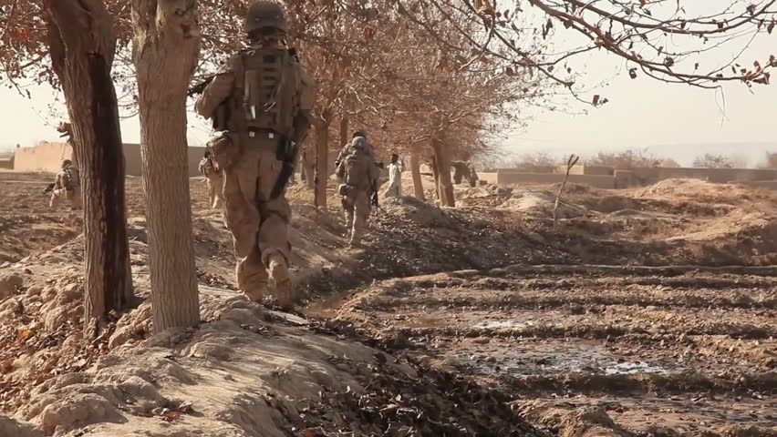 CIRCA 2010s - Marines Patrol And Fight In The Sangin Valley Of ...