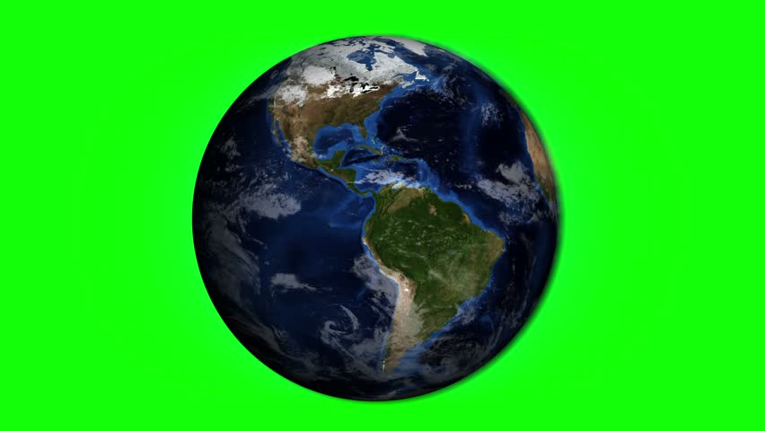 4k Green Screen Chroma Key Earth Loop With Clouds Texture Map Courtesy ...