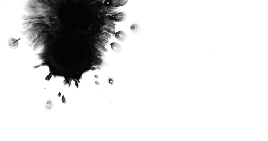 4K Ink Bleed Matte Spreading On Paper. Great For Reveals. Stock Footage ...