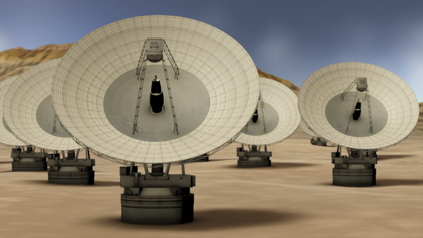 Very Large Array Satellite Dishes At Sunny Day In New Mexico, USA Stock ...
