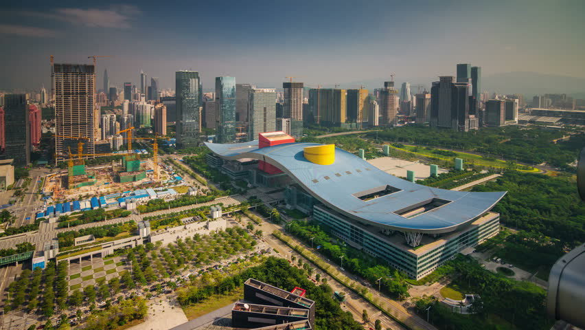 Shenzhen, China At The Civic Center Area. Stock Footage Video 6972970 ...