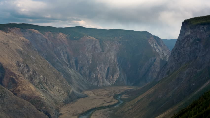 Aerial View Of Canyon. Russia. The Caucasus Mountains. Republic Of ...